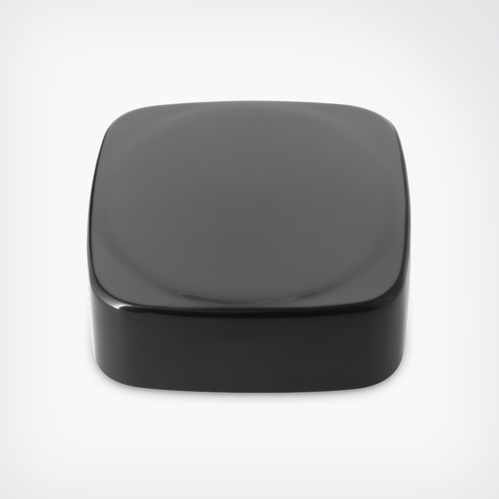 Square Smooth Sided Foil Lined Gloss Black | ebottles-store