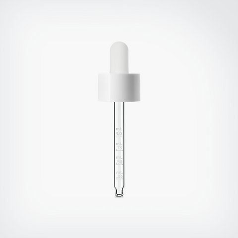 Smooth Sided with Laser Engraved Pipette White - 0.8 ml White Bulb ...